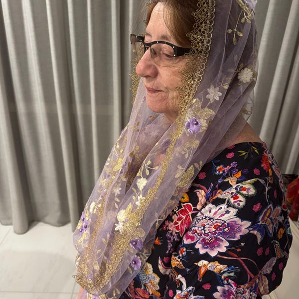 Traditional Mantilla Chapel Veil for Latin Mass | Catholic Mass Veil ...