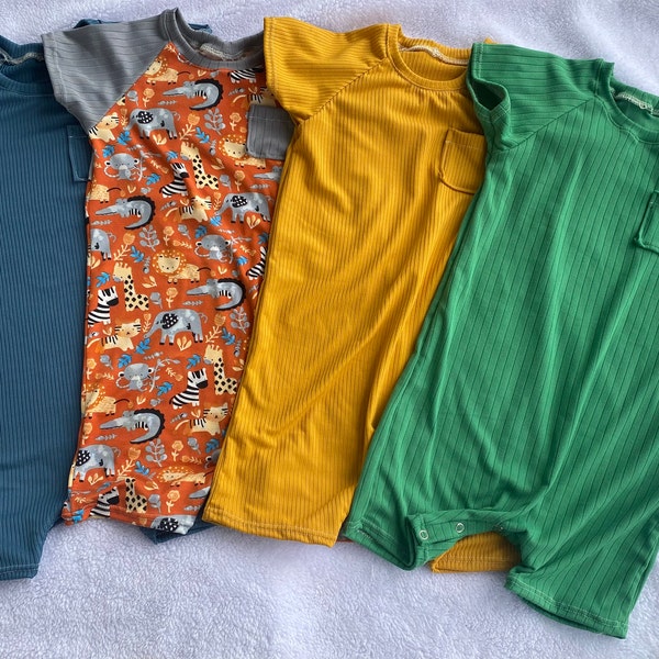 Baby Sewing Patterns, Summer Romper Pattern, Short Raglan One Piece ...