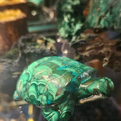 Rare Trolleite Sea Turtle, Crystal Turtle, Turtle Carving, Trolleite ...