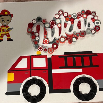 Fire Engine SVG Digital Cut File Instant Download Firefighter Design ...