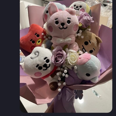 Plushies Bouquet. Kpop Boy Band Bouquet. Lavender Bouquet. Birthday ...