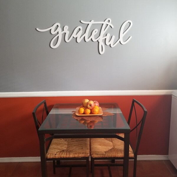 Grateful Sign, Grateful Wood Sign, Grateful Wall Decor, Thanksgiving ...