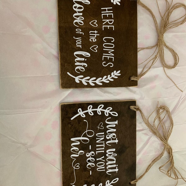 Customized Ring Bearer & Flower Girl Signs, Personalized, Custom ...