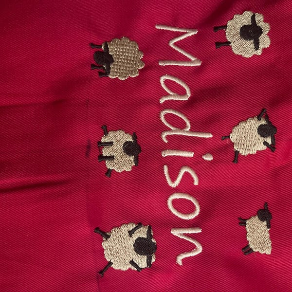 6 Individual Mini Sheep Embroidery Design, 10 Sizez, Little Lamb Farm ...