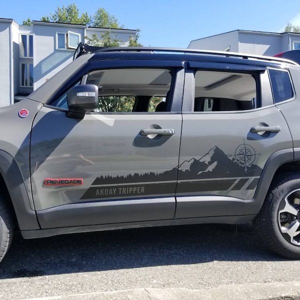 Compass Adventure Side Body Vinyl Decal, Side Panel Decal, Stripe Decal ...