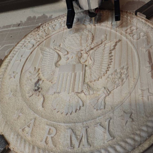 Us Army American Army Sign 3D STL Model CNC Router Engraver Artcam ...