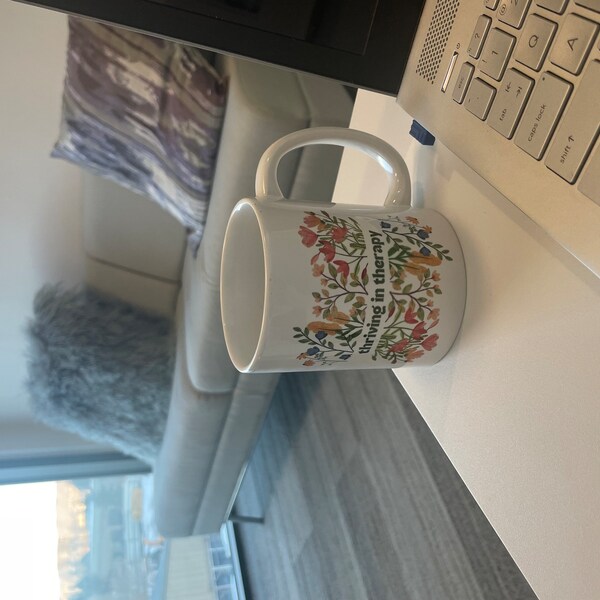 Thriving in Therapy Mug, Mental Health Awareness, Cute Inspirational ...