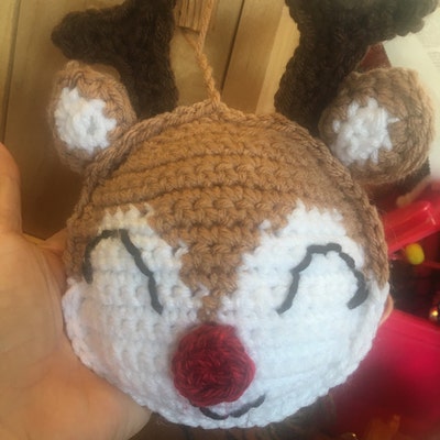 Rudolph Ornament Crochet Pattern - Etsy