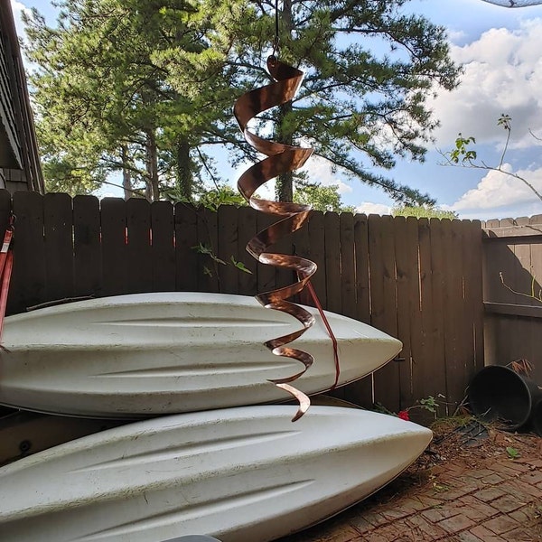 9 Hanging Pounded Copper Kinetic Wind Sculpture - Etsy