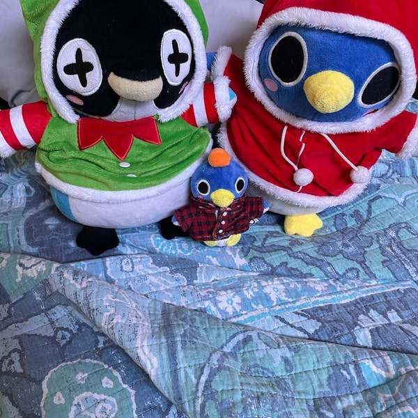 Pingki Penguin Blue Buddy Thigh High Socks - Etsy