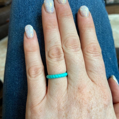 Tie Dye Dreamy Glitter Silicone Ring Stackable Water Proof - Etsy