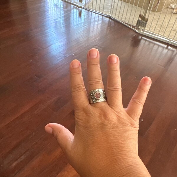 Autumn-fall Ring Orange Red Agate Aqeeq Minimalist Ring Handmade ...