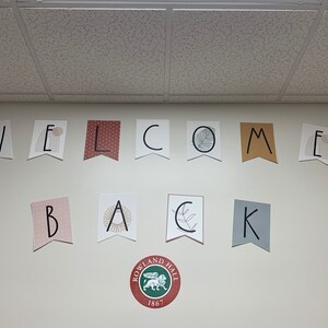 BOHO VIBES Bulletin Board Banners Neutral Classroom Bunting Editable ...