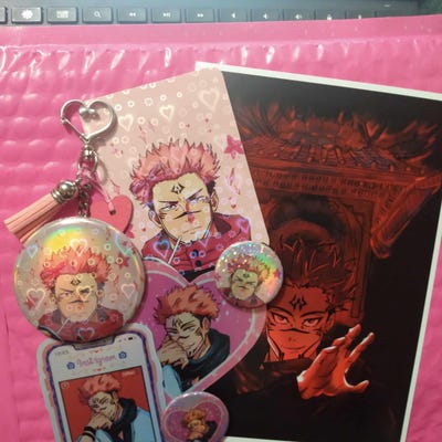 Jujutsu Anime JJK Sticker Gift Holographic Waterproof for Water Bottles ...