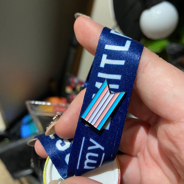 Transgender Ribbon Pin — Subtle Pride Flag Accessory Enamel LGBT ...
