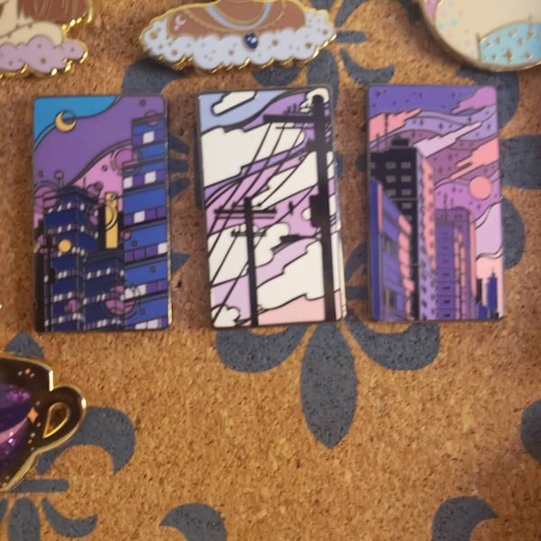 Halcyon Sunset Enamel Pin - Etsy