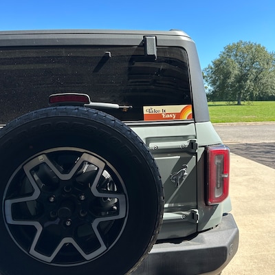 Take It Easy Bumper Sticker,bumper Sticker,70's Bumper Sticker, Retro ...