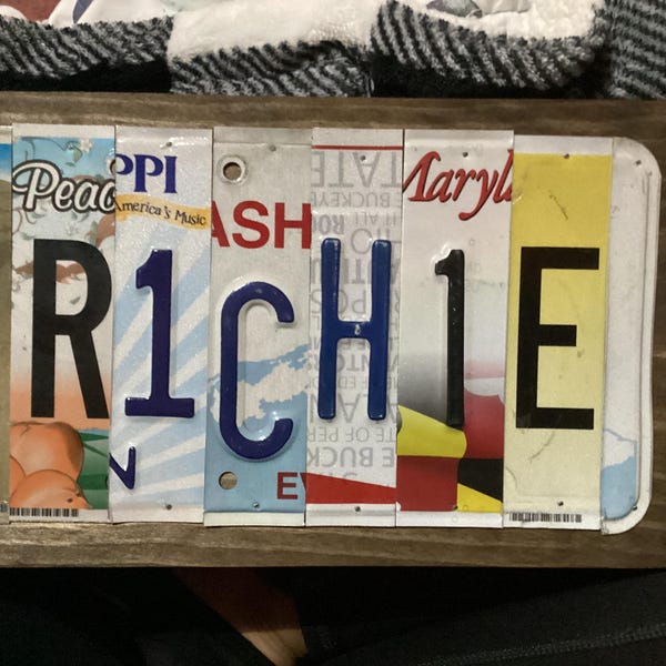 Custom Made License Plate Letter Signs - Spell Out Your Words With ...