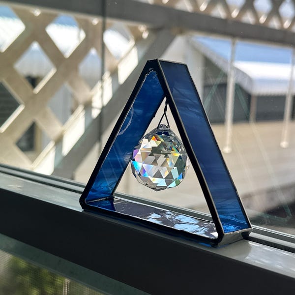 PATTERN 3D Prism Triangle Stand Stained Glass Pattern, PDF Digital ...