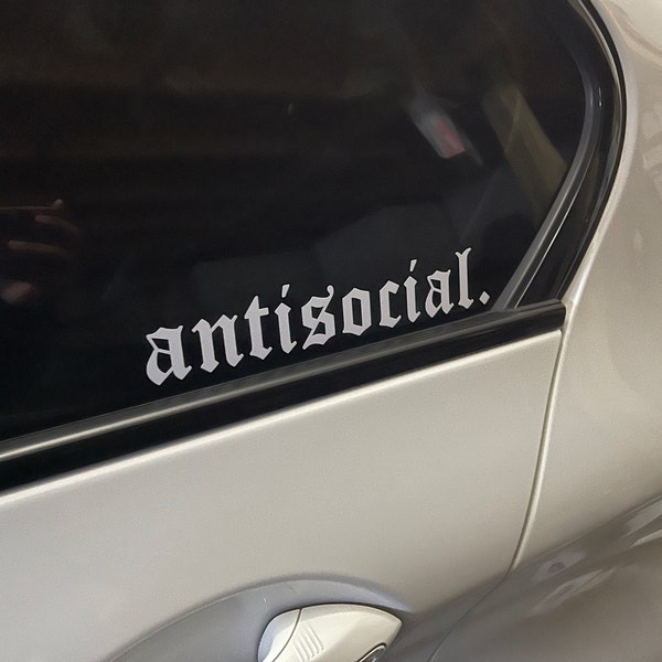Antisocial Decal Windshield Banner Sticker JDM Sad Boyz Car Window ...