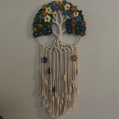 Rustic Handmade Macrame Tree of Life, Tree of Life Macrame Wall Hanging ...