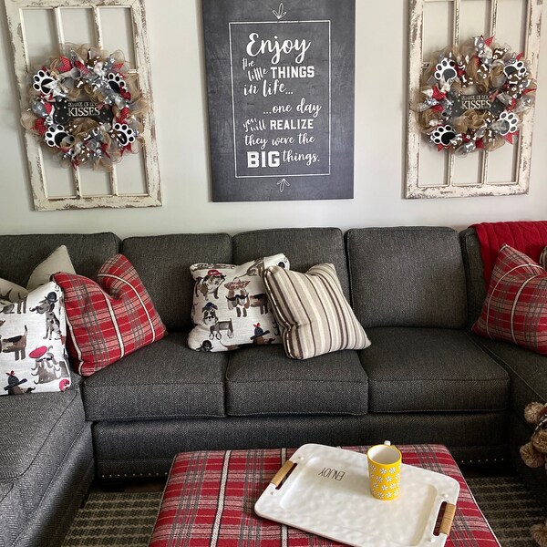 This is Us and Our Dog Deco Mesh Dog Themed Wreath - Etsy