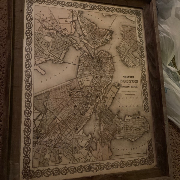 Map of Boston 1886 Boston Map Vintage Boston Map Boston Poster Old ...
