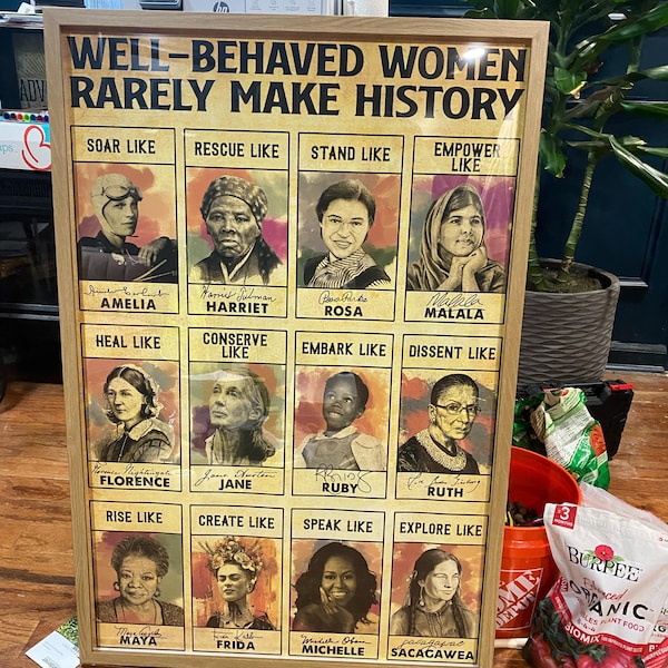 Well Behaved Women Rarely Make History Poster - Feminist Print, Empowering Women, Feminist Print ...