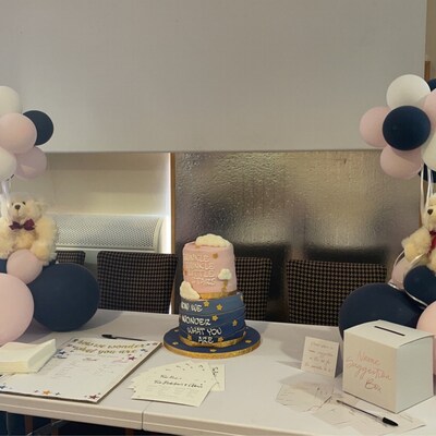 Baby Shower Name Suggestion Box & 30 Prediction Cards, Rose Gold Baby ...