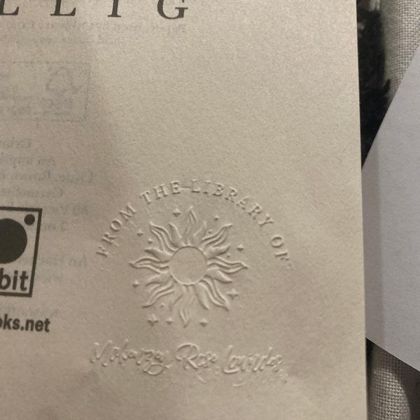 Embossing Stamp, Book Embosser, Ex Libris Book Embosser, Bookish Gifts ...
