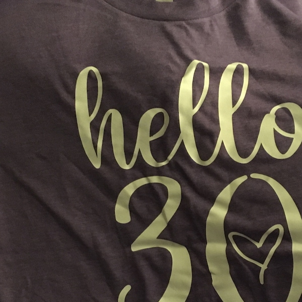 Hello 30/ Hello Thirty T-shirt / Hello 30 Shirt / 30th Birthday Shirt ...