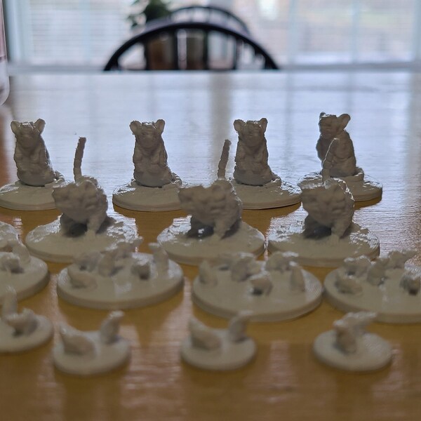 Giant Rat and Rat Swarm Miniature Package Set of 16 - 3D Printed - Etsy