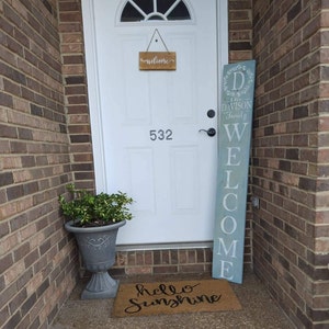 Hello Cursive Welcome Porch Sign Summer Sign Spring Sign - Etsy