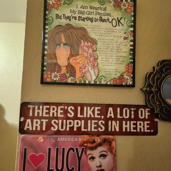 Funny Art Room Sign - Theres Like a Lot of Art Supplies in Here - She ...