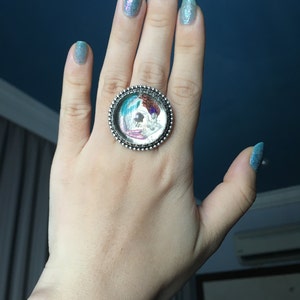 Aura Opal Magic Stackable Ring | Etsy