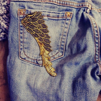 Navy Embroidered Tattoo Mesh - Etsy