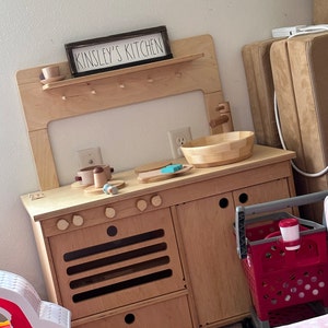 Personalized Kid's Kitchen Sign Kids Home Decor Play Kitchen ...