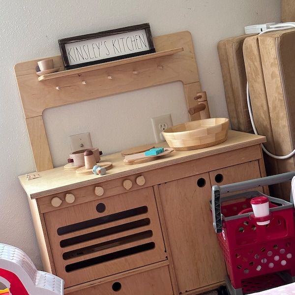 Personalized Kid's Kitchen Sign - Kids Home Decor - Play Kitchen ...