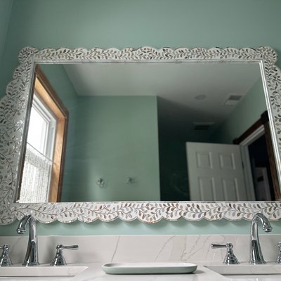 Handmade Bone Inlay Mirror Frame, Inlay Wall Mirror, Inlay Mirror Frame ...