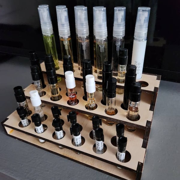 Tiered Sample Vial Display for Perfume Oil | Essential Oil 1.5ml | .05 ...