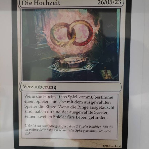 Custom Magic the Gathering Card (print) - Engagement / Proposal! - Etsy