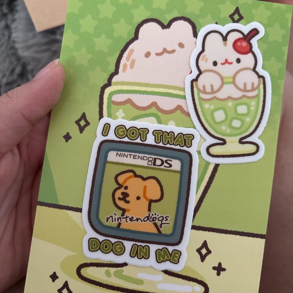Nintendo DS Nintendogs Dog Sticker | Waterproof Matte Vinyl (2.5") - Etsy