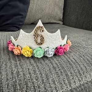 Birthday Tiara and Badge, Purple Princess Tiara, Purple Birthday Badge ...