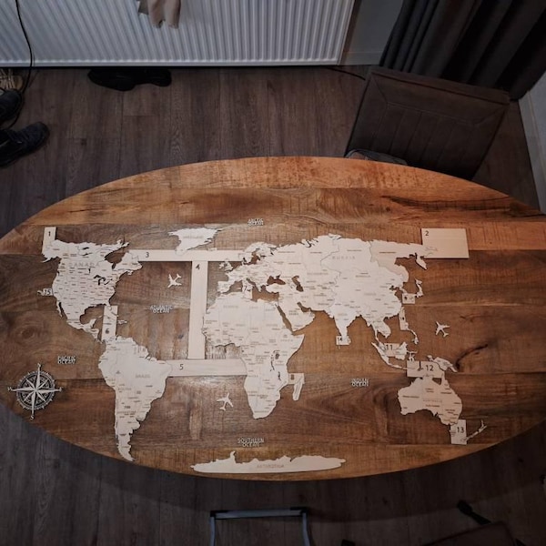 Map of the World Laser Cut File SVG Layered World Map Instant Download ...