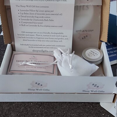 Sleep Well Gift Box /relaxation Pamper Box /wellbeing Letterbox Gift ...