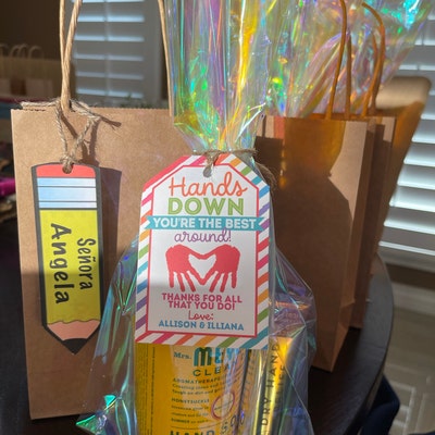 Editable Hands Down Gift Tag, Hands Down You're the Best Around, Nurse ...