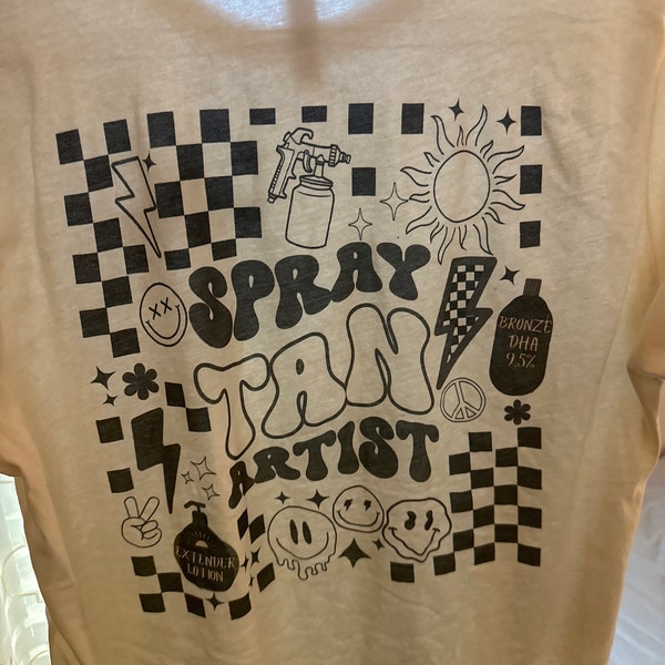 Custom Spray Tan Artist Shirt, Spray Tan Artist Gift, Tanning Salon T ...