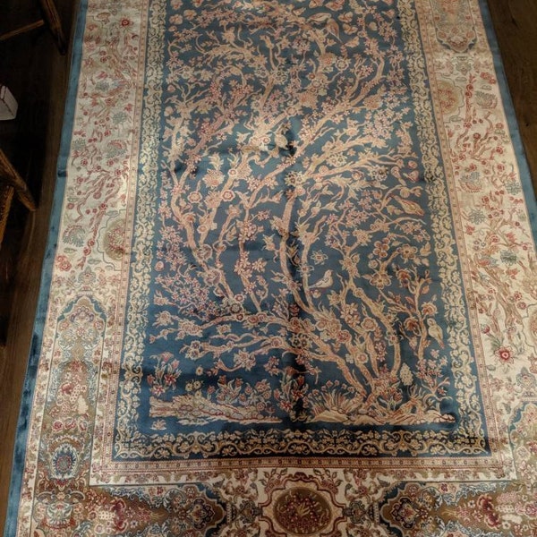 5x8 Anatolian Silk Rug, Bamboo Silk Rug, 5x8 Area Rug, Living Room Rug ...