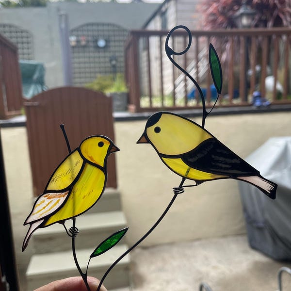 Carolina Wren Stained Glass Window Hanging Bird Decor Best Friend Gift ...