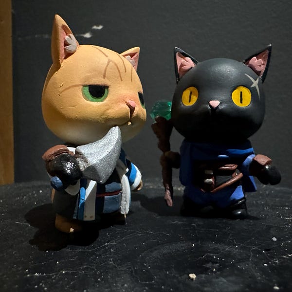 Handmade Bunny Wizard, Polymer Clay Rabbit, Handcrafted Art Toy, Cute ...